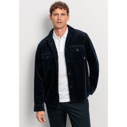 Langarmhemd OLYMP "Casual", Herren, Gr. 3XL, N-Gr, blau (marine), Cord, Obermaterial: 100% Baumwolle, Manschette, Hemden Langarmhemd, aus weichem Cord
