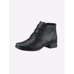 Stiefelette CLASSIC, Damen, Gr. 38, blau (marine), Glattleder, Rindsleder, Schuhe Stiefelette
