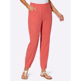 Schlupfhose Classic Basics, Damen, Gr. 26, Kurzgr&ouml;&szlig;en, grapefruit, 100% Baumwolle, unifarben, Hosen Schlupfhose