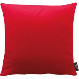 Dekokissen Apelt "Arte" Gr. 1, rot (rot, unifarben), B:45cm L:45cm, Polyester, Dekokissen_Sitzkissen_Kissenh&uuml;llen, Dekokissen, Kissenh&uuml;lle mit F&uuml;llung, 1 St&uuml;ck