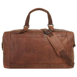 Reisetasche Sansibar, Damen, Gr. B/H/T: 47cm x 26cm x 24cm onesize, braun, Leder, gepflegt, Taschen Reisetasche, echt Leder