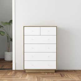 Kommode OTTO HOME "Blaire", natur, B:80cm H:110cm T:40cm, ABS-Kunststoff, FSC-zertifizierter Holzwerkstoff, Holzwerkstoff, MDF, Melamin, Sideboards, Kommode, kratzfeste Melaminoberfl&auml;che, ABS-Kanten und FSC-zertifiziertem Holz