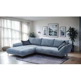 Ecksofa exxpo - SOFA FASHION "Biarritz modern und elegantes Mega Sofa mit tollem Sitzkomfort, L-Form", blau (sky, night blau), B:324cm H:92cm T:203cm, Sofas, Ecksofa, XXL&ndash; Longchair Ecke in hochwertiger Verarbeitung, Stellma&szlig;e 324x203 cm