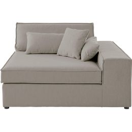Sofaelement OTTO HOME "Enid", beige, B:128cm H:75cm, Baumwollmix (60% Baumwolle/40% Leinen);Struktur fein (100% Polyester);Samtoptik (100% Polyester);Samtvelours (100% Polyester);Struktur (100% Polyester);Struktur recycelt (100% recyceltes Polyester), Polsterelemente, Sofaelement, als Teil eines Modulsofas, fester Sitzkomfort