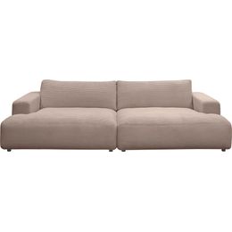 Loungesofa Musterring "Lucia", grau (taupe), B:292cm H:81cm T:147cm, Sofas, Loungesofa, Cord-Bezug, Breite 292 cm