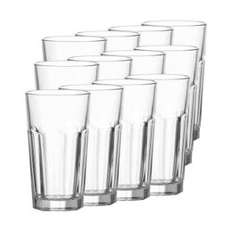 Longdrinkglas Leonardo "Longdrinkgl&auml;ser Rock 540 ml 12er Set transparent", bunt (transparent), Glas, Trinkgef&auml;&szlig;e, Longdrinkglas