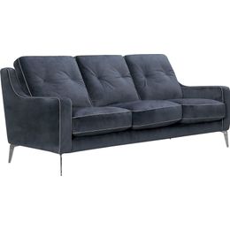 3-Sitzer LEONIQUE "Chicago", grau (anthrazit), B:208cm T:92cm, Sofas, 3-Sitzer, 3-Sitzer Ssofa, graublau, klassisch/modern, 208x92x90