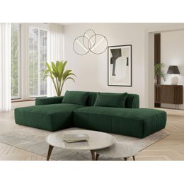 Ecksofa exxpo - SOFA FASHION "Billund modernes Designsofa, bequem und elegant, Breite 294cm, L-Form", pine, B:294cm H:71cm T:165cm, Sofas, Ecksofa, modern, L-form, Wellenfedern, inklusive 2x Nierenkissen