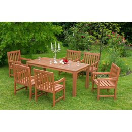 Garten-Essgruppe Merxx "Santos", beige (natur), Sitzm&ouml;bel-Sets, Garten-Essgruppe