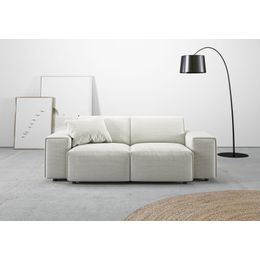 2-Sitzer Home Affaire "Glimminge auch in Breitcord + Feincord + Easy care-Bezug", silber, B:194cm H:71cm T:101cm, 100% Polyester, Sofas, 2-Sitzer, besondere Kedern&auml;hte,, Zierkissen