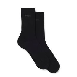 Socken BOSS, Damen, Gr. 39-42, schwarz 001, Viskose, elastisch, Socken Socken, mittelhoch, verst&auml;rkte Zehen- und Fersenpartie
