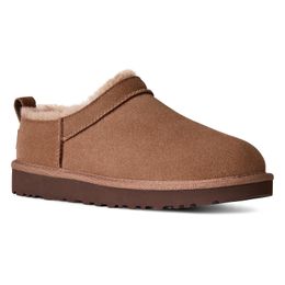 UGG Australia Clog UGG "Unisex CLASSIC MICRO", M&auml;dchen, Gr. 11 (42), rocky oak, Veloursleder, Schuhe Clog, Homeslippers, Pantoffel, Schlupfschuh im neuen Design