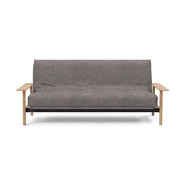 Schlafsofa INNOVATION LIVING &trade; "Balder Softspring, stabile Armlehnen, bequem und komfortabel", grau, B:230cm H:92cm T:112cm, Sofas, Schlafsofa, vollwertiger Bettersatz, hochwertige Matratze durchgehendem Lattenrost