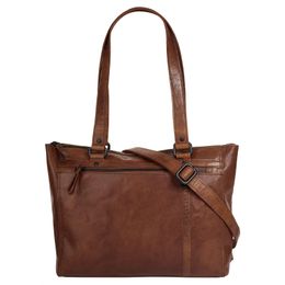 SPIKES & SPARROW Shopper SPIKES & SPARROW, Damen, Gr. B/H/T: 30cm x 26cm x 9cm onesize, braun (cognac), Leder, leicht gl&auml;nzend, unifarben, Taschen Shopper, echt Leder