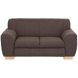 Sofa Home Affaire "Nika", braun, B:159cm H:78cm T:84cm, Struktur fein (100% Polyester);100% Polyester/ 85% Polyester+15% Polyacryl Melrose/Struktur, Sofas, Sofa, wahlweise als 2-oder 3-Sitzer, in 2 Bezugsvarianten