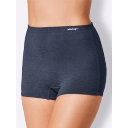w&auml;schepur Panty W&Auml;SCHEPUR, Damen, Gr. 46, 4 Stk., bunt (2x marine, meliert, 2x dunkelrot, meliert), 95% Baumwolle, 5% Elasthan, 5% Elasthan, 38% Polyester, 57% Baumwolle, Meliert:5% Elasthan, 11% Polyester, 84% Baumwolle, Uni:5% Elasthan, 95% Baumwolle, Unterhosen Panty