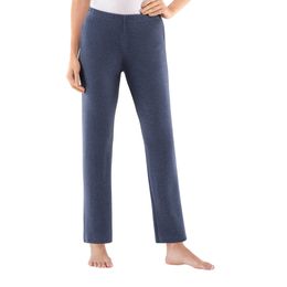 Homewearpants Plantier, Damen, Gr. 52/54, Normalgr&ouml;&szlig;en, blau (blau, meliert), 50% Baumwolle, 50% Polyester, unifarben, Hosen Homewearpants