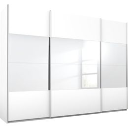 Schwebet&uuml;renschrank Rauch "Quadra", wei&szlig; (wei&szlig;, spiegel), B:315cm H:230cm T:62cm, Holzwerkstoff, Schr&auml;nke, Schwebet&uuml;renschrank, mit Spiegelelementen