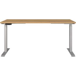 Schreibtisch Germania "Jet, elektrisch h&ouml;henverstellbar", beige (grandson, eiche, nachbildung, silber, silber, grandson, eiche, nachbildung), B:160cm H:72cm T:80cm, Tische, Schreibtisch, moderne Farbvariationen, Breite 120/140/160/180 cm, Made in Germany