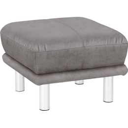 Hocker Trendmanufaktur "Cecilia II, modern und elegant, B/T 66/66cm", silber, B:66cm H:44cm T:66cm, Struktur fein (100% Polyester);Microfaser Vintage (100% Polyester);Struktur (100% Polyester), Hocker, Hocker
