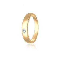 Perlenanh&auml;nger Elli DIAMONDS "Anh&auml;nger Anh&auml;nger Taufring Diamant Wei&szlig; Brillantschliff (0.005 ct) 585 Gelbgold" Gr. 12, gold, Schmuckanh&auml;nger, Damen, Gelbgold 585, Perlenanh&auml;nger