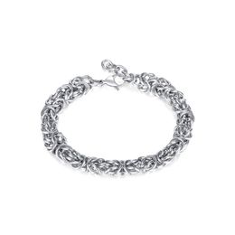Edelstahlarmband Firetti "Schmuck Geschenk Armband K&ouml;nigskette", silber (edelstahlfarben), Armb&auml;nder, Damen, 25cm, Edelstahl, Edelstahlarmband
