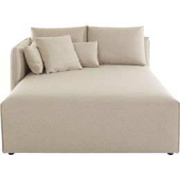 Ottomane OTTO HOME "N&ouml;re", beige, B:138cm H:86cm T:168cm, 100% Polypropylene, Sofas, Ottomane, Lounge-Modul - zum eigenen Zusammenstellen, Breite 138cm, Tiefe 168cm