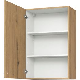 H&auml;ngeschrank KOCHSTATION "KS-Trea O60-90", braun (eiche astig), B:60cm H:90cm T:35cm, Schr&auml;nke, H&auml;ngeschrank, inklusive zwei Einlegeb&ouml;den, Breite 60 cm, H&ouml;he 90 cm