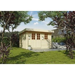 Gartenhaus Konifera "Sirius", beige (natur), Fu&szlig;boden im Gartenhaus, ohne Dacheindeckung, Holzwerkstoff, Gartenh&auml;user, Gartenhaus, Inklusive Fu&szlig;boden