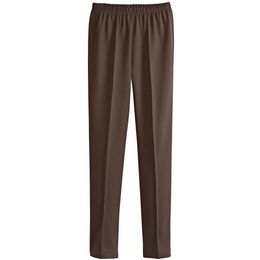 Dehnbund-Hose Classic Basics, Damen, Gr. 275, Extrakurzgr&ouml;&szlig;en, braun (schoko), 100% Polyester, unifarben, lang, Hosen Dehnbund-Hose