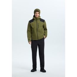 Softshelljacke Icepeak "Icepeak BUXTON", Herren, Gr. 52, olive, Obermaterial: 100% Polyester, Jacken Softshelljacke, f&uuml;r vielseitige Outdoor-Aktivit&auml;ten, aus Polyester, wasserabweisend