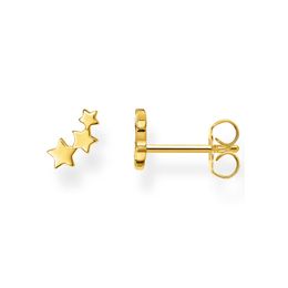 Single-Ohrstecker Thomas Sabo "Sterne gold, Sterne silber", gold (gelbgoldfarben), Ohrringe, Damen, Silber 925 (recycelt), Single-Ohrstecker
