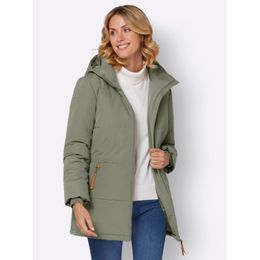 Steppjacke Casual Looks, Damen, Gr. 44, gr&uuml;n (khaki), 100% Polyester, Wattierung:100% Polyester, unifarben, Jacken Steppjacke