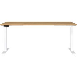 Schreibtisch Germania "Jet, elektrisch h&ouml;henverstellbar", beige (grandson, eiche, nachbildung, wei&szlig;, wei&szlig;, grandson, eiche, nachbildung), B:180cm H:72cm T:80cm, Tische, Schreibtisch, moderne Farbvariationen, Breite 120/140/160/180 cm, Made in Germany