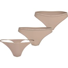 Slip "3 PACK MULTI SHAPE BOTTOM", Damen, Gr. XS (34), 3 Stk., misty blush, misty blush, misty blush, Jersey, Obermaterial: 79% Polyamid, 21% Elasthan, Tommy Hilfiger Underwear, unifarben, k&ouml;rpernah, Unterhosen Slip, mit Shape Effekt