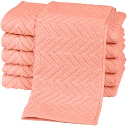 G&auml;stehandt&uuml;cher Ross "Sensual 9001", orange (peach pink), B:30cm L:50cm, Frottier, Obermaterial: 100% Baumwolle, Handt&uuml;cher, G&auml;stehandt&uuml;cher, 100% Baumwolle