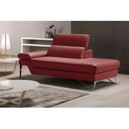 Ottomane Egoitaliano "Princess, elegantes Designsofa mit erstklassigem Sitzkomfort", rot (burgundy), B:177cm H:95cm T:108cm, Leder CAREZZA (echtes Rindsleder) ist ein Naturleder, dass die urspr&uuml;nglichen Eigenschaften der Haut nicht ver&auml;ndert. Das Vorhandensein von verheilten Narben, K&ouml;rnungsunterschiede, Falten, Adern, Unterschiede in den Farbt&ouml;nen und andere Spuren, die die Natur auf diesen Felle