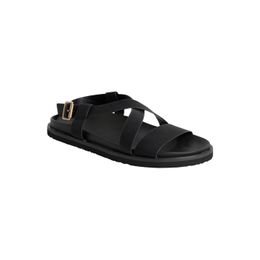 Sandale Roxy "Zaho Crossed", Damen, Gr. 7(37), schwarz, Obermaterial:Obermaterial: 95% synthetisches PU/5% Metall, Futter: 100% synthetisches PU, Laufsohle: 100% EVA;, Schuhe Sandale