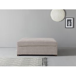 Polsterhocker Home Affaire "Skara XXL", beige (natur), B:120cm H:48cm T:130cm, 100% Polyester, Hocker, Polsterhocker, Passend zur Serie &raquo;Skara XXL&laquo;.