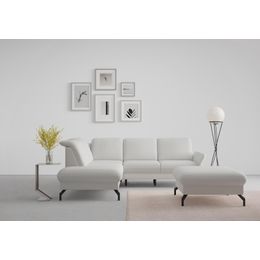 Sit & More Ecksofa SIT & MORE "Fashion L-Form", grau (hellgrau), B:250cm H:84cm T:207cm, Sofas, Ecksofa, wahlweise mit Kopfteilverstellung und Vorziehsitz, motorisch