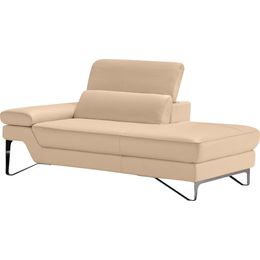 Ottomane Egoitaliano "Princess, elegantes Designsofa mit erstklassigem Sitzkomfort", beige (champagner), B:177cm H:95cm T:108cm, Leder &raquo;BULL&laquo; (echtes Rindsleder). Geschliffenes, pigmentiertes und behandeltes Rindsleder mit einer Dicke von 1, 3-1, 5 mm. Dieses Leder zeigt eine ziemlich weiche Hand mit einem halb undurchsichtigen Aussehen. Es handelt sich um ein gesch&uuml;tztes Leder. Eine leichte Decks