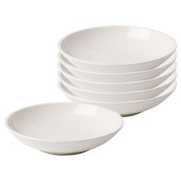Villeroy & Boch Schale VILLEROY & BOCH "Pastaschalen Artesano Original &oslash; 23,6 cm 6er Set wei&szlig;", wei&szlig;, Sch&uuml;sseln, Schale