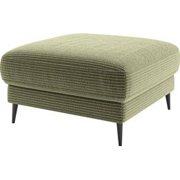 Polsterhocker Home Affaire "Downtown", gr&uuml;n (oliv), B:80cm H:44cm T:80cm, 100% Polyester, Hocker, Polsterhocker, passend zur Serie, auch in Cord