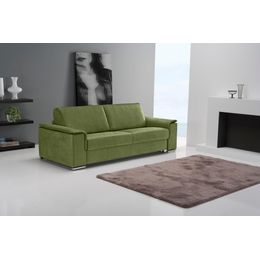Schlafsofa Egoitaliano "Cecilia, modern & elegant, erstklassiger Sitzkomfort, Dauerschl&auml;fer", gr&uuml;n (kiwi), B:234cm H:85cm T:102cm, Sofas, Schlafsofa, inkl. Matratze und hochwertigem Metallbettrahmen, toller Schlafkomfort