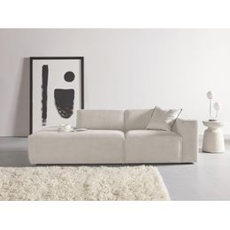2-Sitzer Home Affaire "Noord mit Kedernaht, Breite 227 cm", beige (cream), B:227cm H:71cm T:96cm, 94% Polyester; 6% Nylon, Sofas, 2-Sitzer, Cord, Struktur, Webstoff, mit Wellenunterfederung, Massivholzrahmen