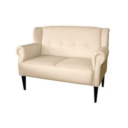 2-Sitzer Home Affaire "Moro", beige (creme), B:142cm H:101cm T:73cm, Luxus-Microfaser aus 100% Polyester;Softlux-Kunstleder, Sofas, 2-Sitzer, mit Federkern