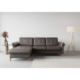 Sit & More Ecksofa SIT & MORE "G&ouml;teborg", braun, B:268cm H:90cm T:176cm, Sofas, Ecksofa, Sitztiefenverstellung und Federkern, wahlweise mit Bettfunktion
