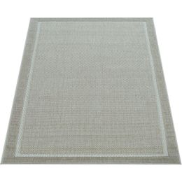 Teppich Paco Home "Brugge 225", beige, B:120cm H:4mm L:170cm, Polypropylen, Teppiche, Teppich, Flachgewebe, mit Bord&uuml;re, In- und Outdoor geeignet, Wohnzimmer