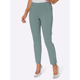 Webhose Classic Basics, Damen, Gr. 21, Kurzgr&ouml;&szlig;en, gr&uuml;n (jade), 72% Viskose, 25% Polyamid, 3% Elasthan, unifarben, lang, Hosen Webhose