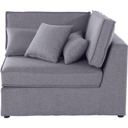 Sofa-Eckelement OTTO HOME "Florid", grau (hellgrau), B:99cm H:75cm T:100cm, Baumwollmix (60% Baumwolle/40% Leinen);Struktur fein (100% Polyester);Samtoptik (100% Polyester);Samtvelours (100% Polyester);Struktur (100% Polyester);Struktur recycelt (100% recyceltes Polyester), Polsterelemente, Sofa-Eckelement, Teil eines Modulsofas, fester Sitzkomfort, auch in Cord